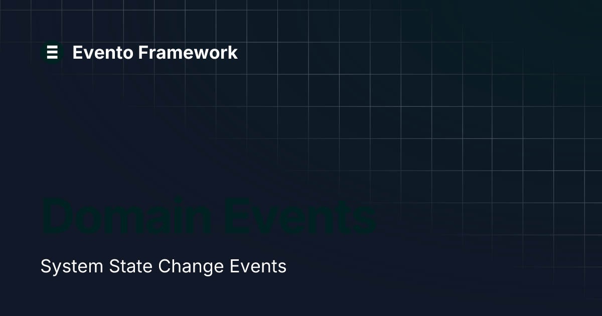 Domain Events | Evento Framework