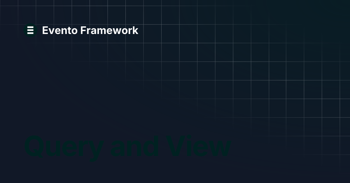 Query and View | Evento Framework