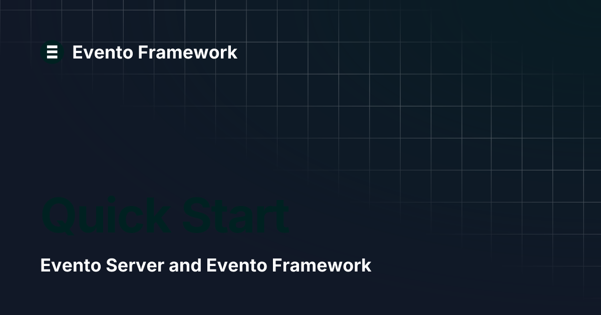 Quick Start | Evento Framework